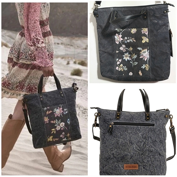 Myra Bag | Bags | Nwt Myra Cavender Leather Upcycled Canvas Crossbody ...